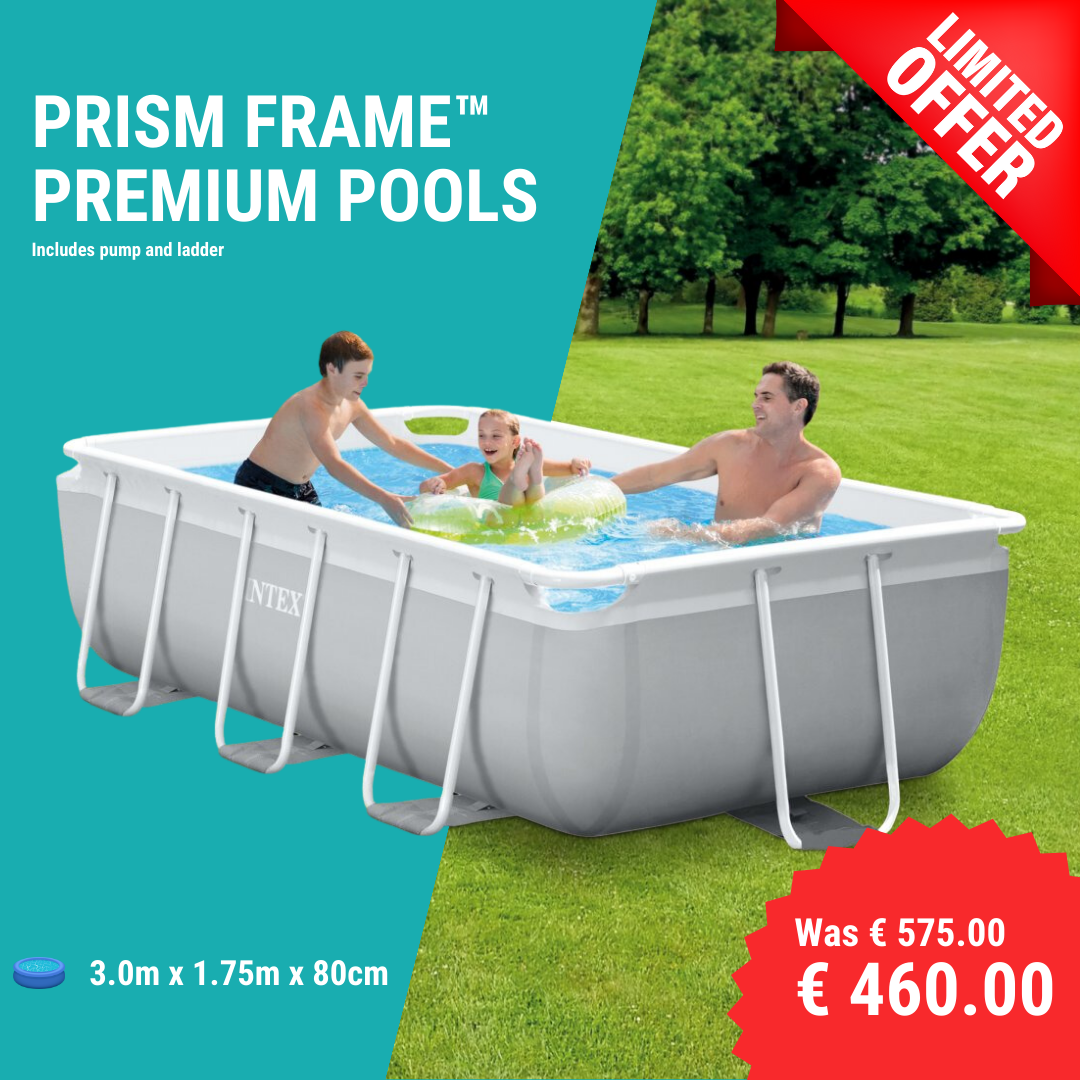 Intex Prism Rectangular Frame Pool (3m x 1.75m x 0.80m) 26784 – Toymagic