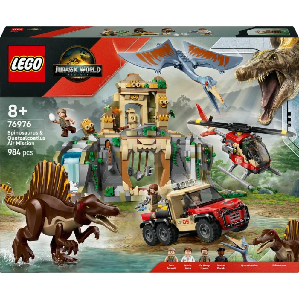 LEGO 76976 Jurassic World Spinosaurus & Quetzalcoatlus Air Mission ...