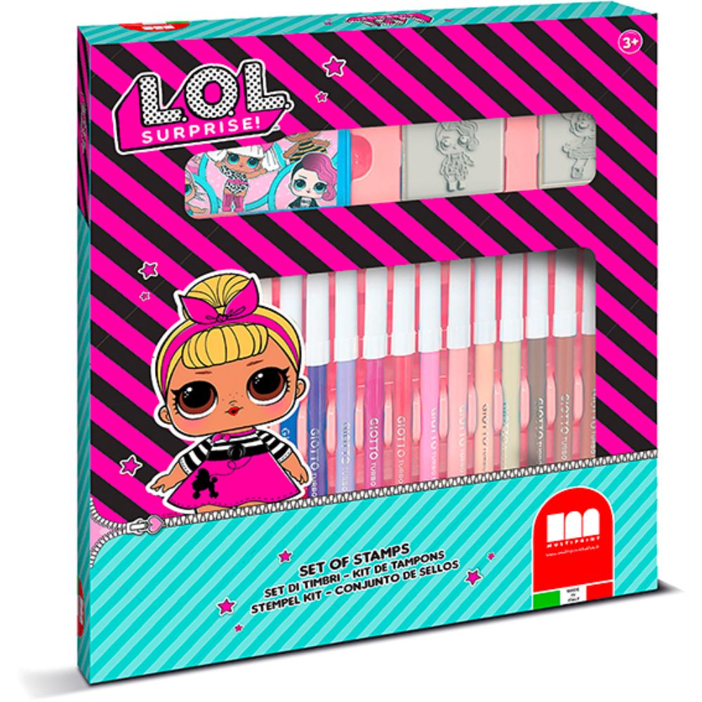 Multiprint - LOL Surprise - pen and stamp set 22 pieces. – Toymagic