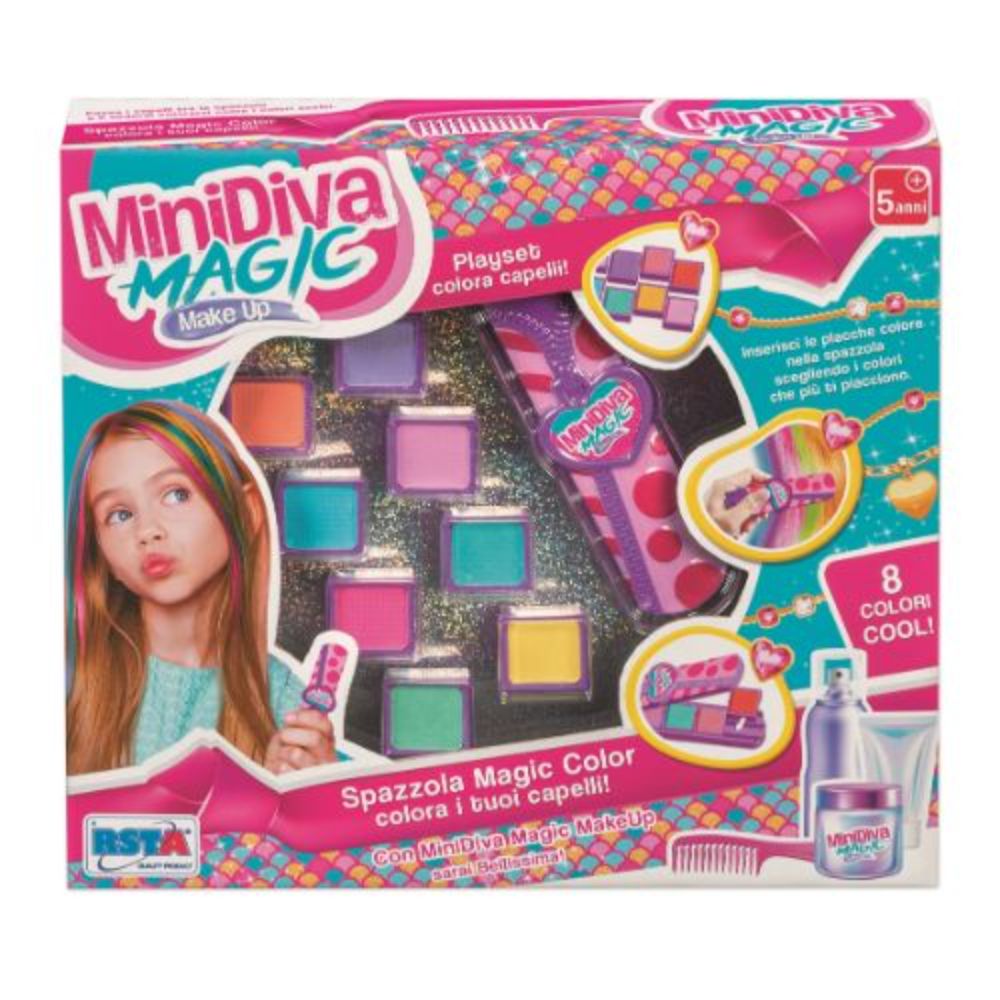 RS Toys MiniDiva Playset MiniDiva Magic Hair Color Brush – Toymagic