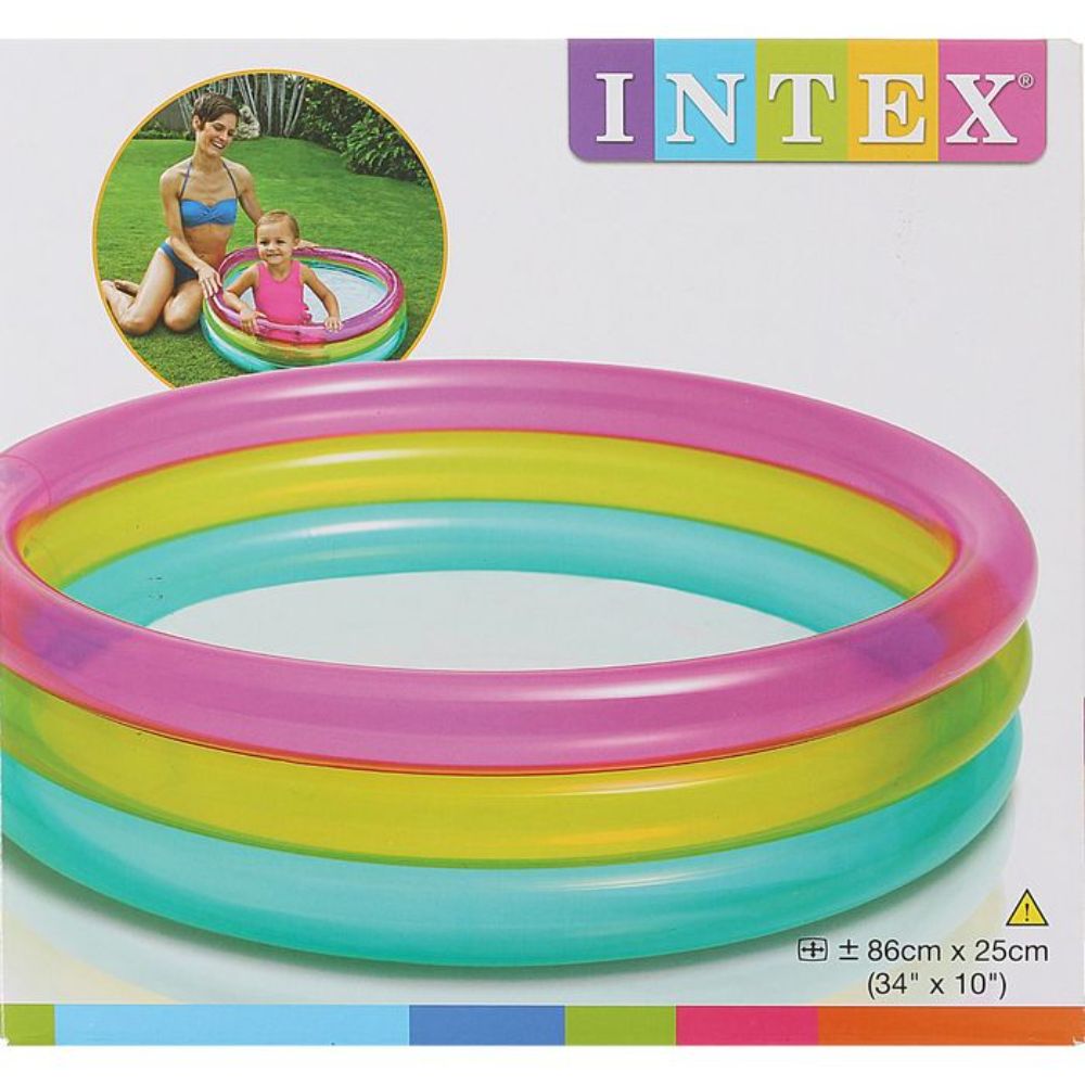 Intex Rainbow Inflatable Baby Pool (86cm x 25 cm) – Toymagic